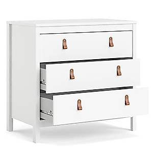 Tvilum 3 Drawer Chest, White