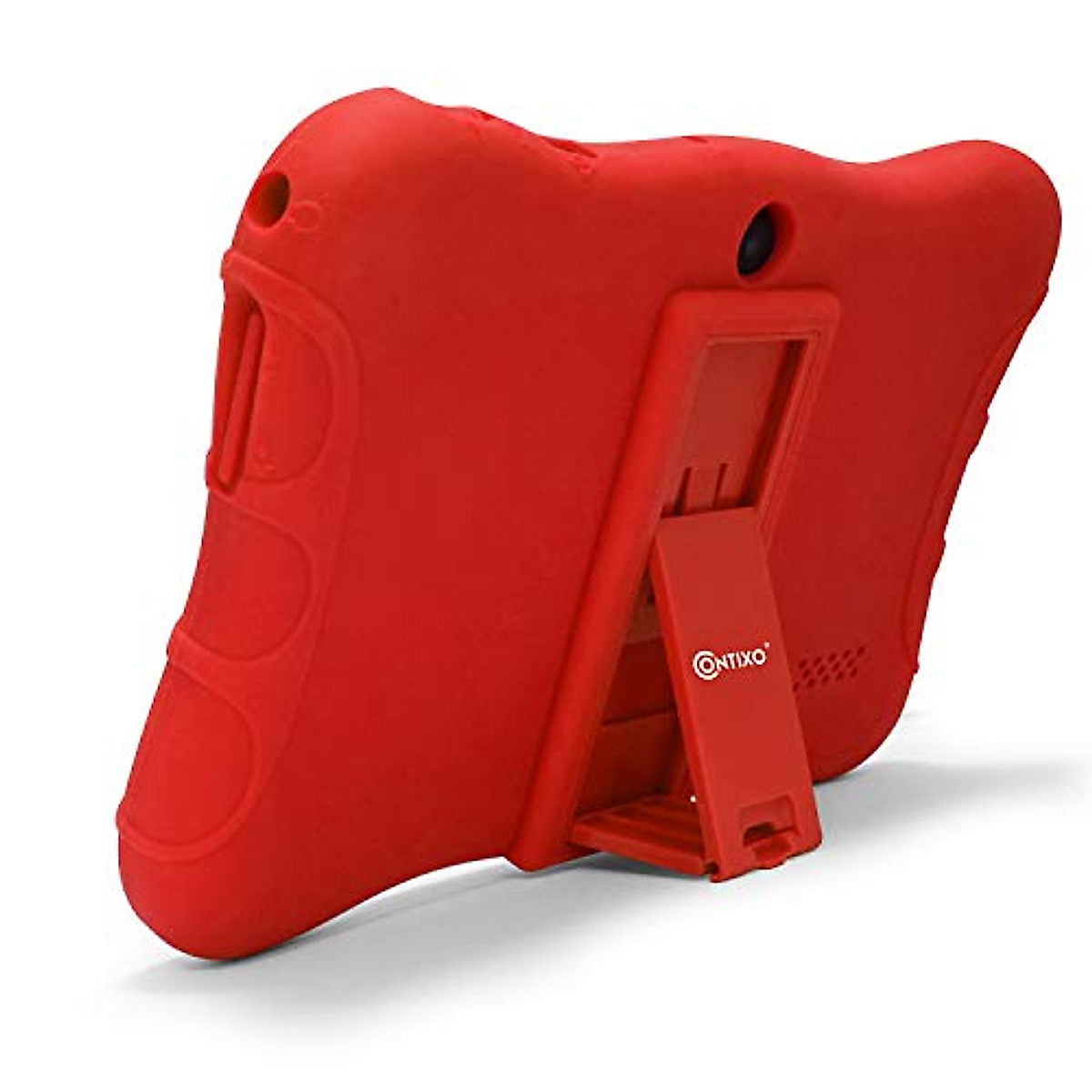 Contixo 7 Inch Kids Learning Tablet - Parental Control 32GB Android 11, for at Home School Children Infant Toddlers - Pre-Loaded Disney E-Books Apps, Child-Proof Case, Great Gift for Children (Red)