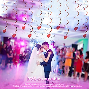 Denkerm Heart Confetti, Heart Shape Hanging Heart Swirls, Reusable Romantic for Decorations Party Supplies Home Party Wedding