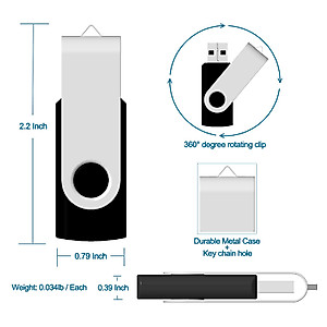 Bundle 4GB 10 Pack + 2GB 10 Pack Flash Drives, 20 Units in Total Gig Stick Jump Drives Bundle