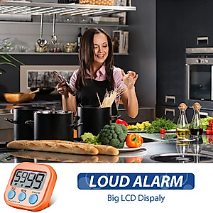 30 Pieces Small Digital Kitchen Timers Magnetic Countdown Timer Loud Alarm Big Digits Classroom Stopwatch Clock Timer for Cooking Baking Sports Games Office (not Including Battery)