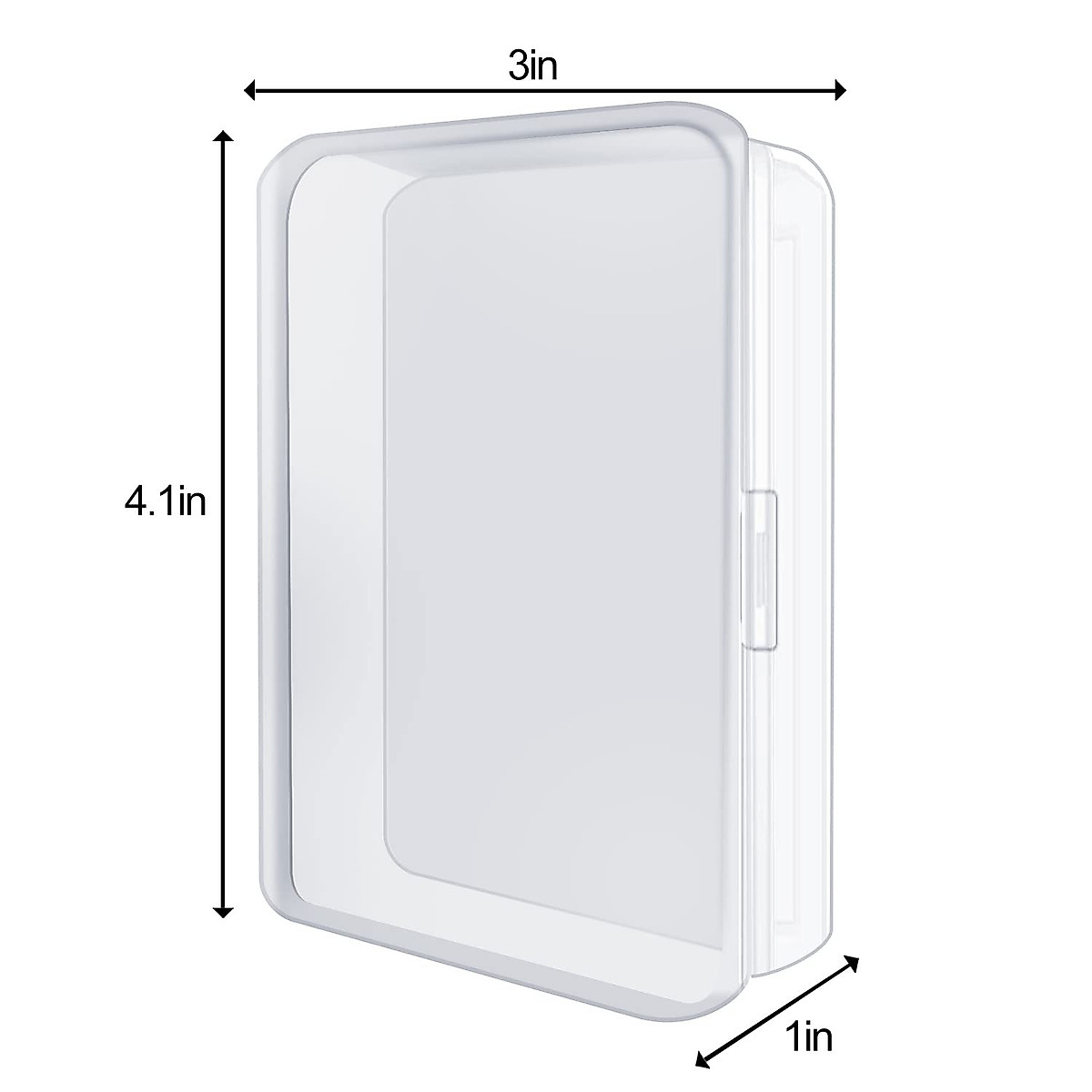 IOKUKI 4 Pcs Blank Playing Card Case, Clear Card Deck Box, Plastic Playing Game Card Storage Box Holder for Bank Card, Business Card, Game Card, PTCG Cards