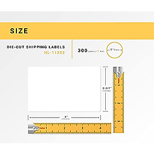 HOUSELABELS Compatible with DK-1202 Replacement Roll for Brother QL Label Printers; 300 Removable Adhesive Shipping Labels; 2-3/7" x 4" (62mm*100mm) - 19 Rolls