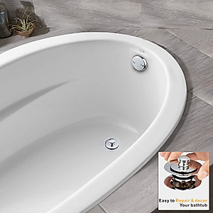 Artiwell Universal Lift and Turn Bath Drain Stopper and Cover, Bathtub Drain Stopper, Replaces Lift and Turn, Tip-Toe and Trip Lever drains for Tub, EZ Installation and Clearing (Chrome Plated)