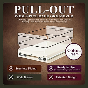 Vertical Spice - 6x1x11 DCP - Heavy Duty Storage Organizer Drawer for Cabinets and Pantries - Size: 6.9" Width x 5.0" Height x 10.6" Depth - Partially Assembled - MADE IN USA