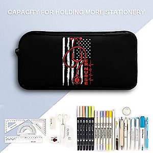 American Flag Nurse Pencil Case Pencil Pouch Coin Pouch Cosmetic Bag Office Stationery Organizer