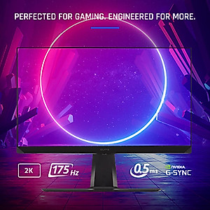 ViewSonic Elite XG320Q 32" 1440p QHD Gaming Monitor with 175Hz, 0.5ms, HDR 600, G-Sync Compatible, 99% AdobeRGB, HDMI, DP and Advanced Ergonomics (Renewed)