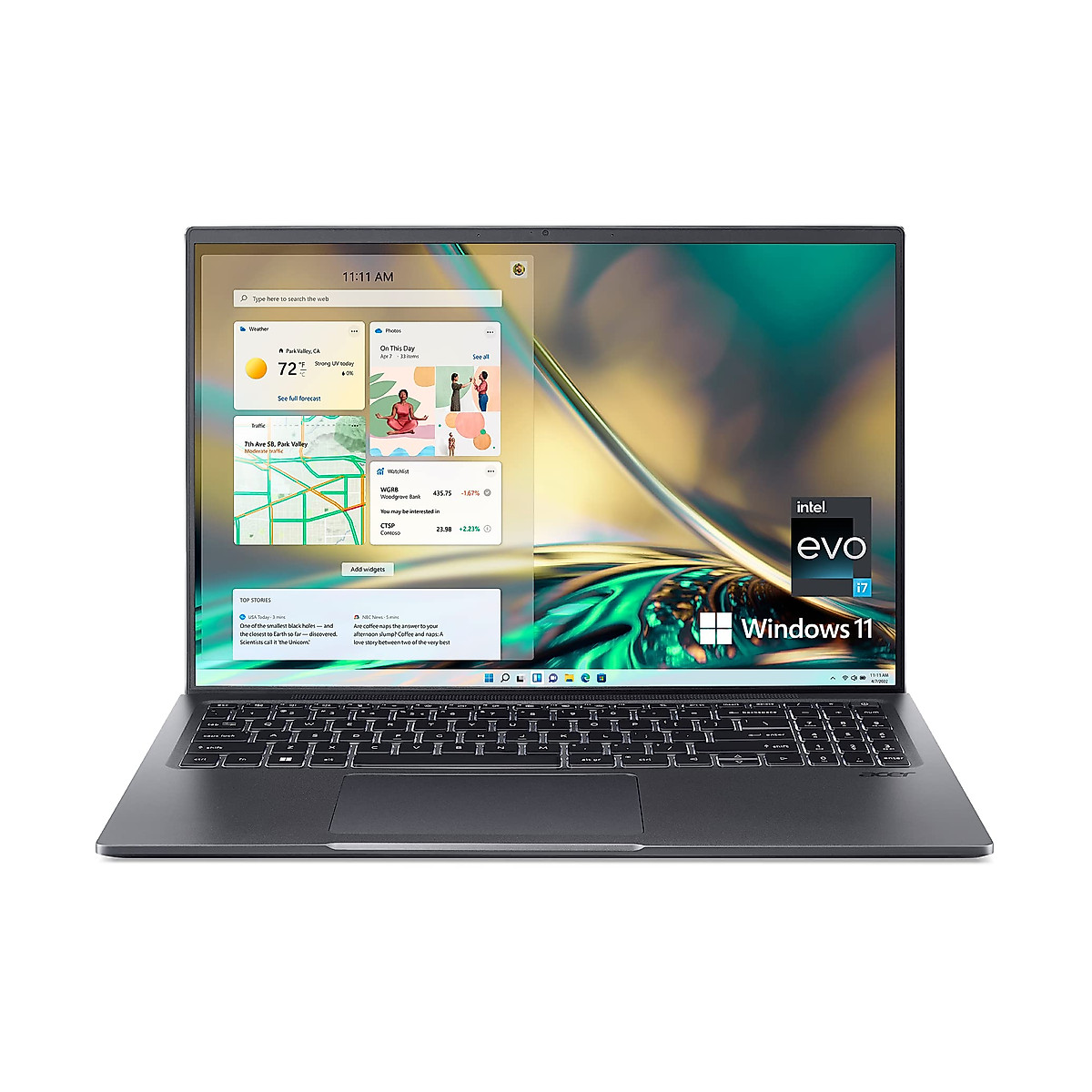 Acer Swift X Intel Evo Thin & Light Creator Laptop | 16" WUXGA 100% sRGB | 12th Gen Intel i7-1260P | Intel Arc A370M | 16GB LPDDR5 | 512GB Gen4 SSD| Killer WiFi 6E AX1675 | Windows 11 | SFX16-52G-73U6