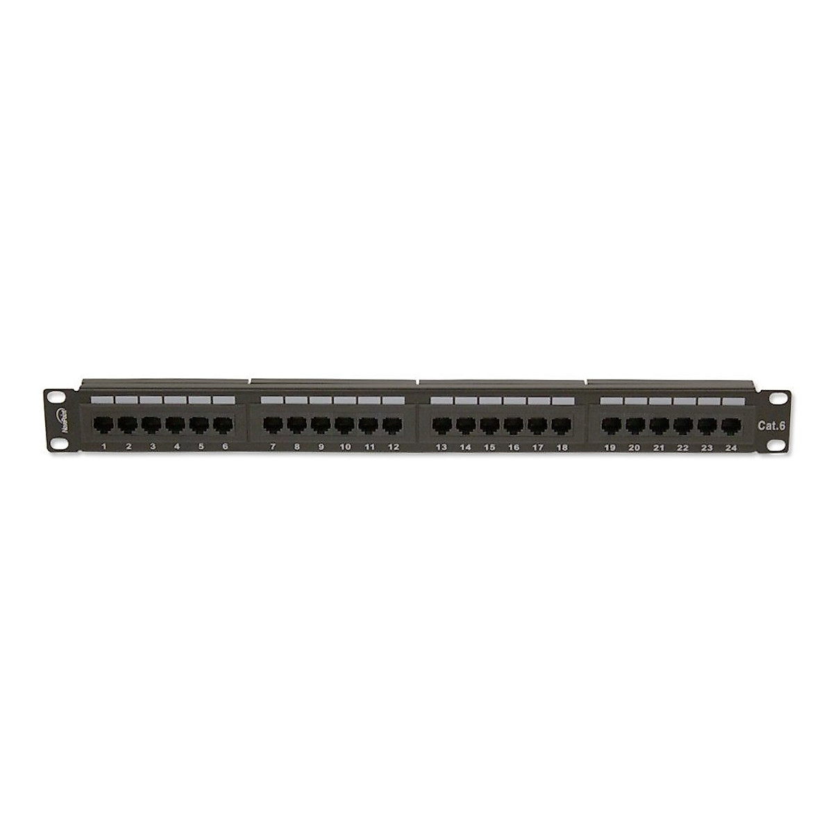 NavePoint Rackmount or Wallmount 24-Port Cat6 Patch Panel RJ45 Ethernet 568A/B Compatible