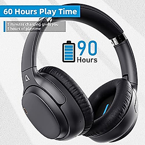 Ankbit RT5008 60Hrs Wireless Headphones for TV Watching with Bluetooth 5.3 Transmitter, Folding Over tv Headphones Wireless for Seniors, Dual Link Support, Low Audio Delay, Plug n Play, Long Range