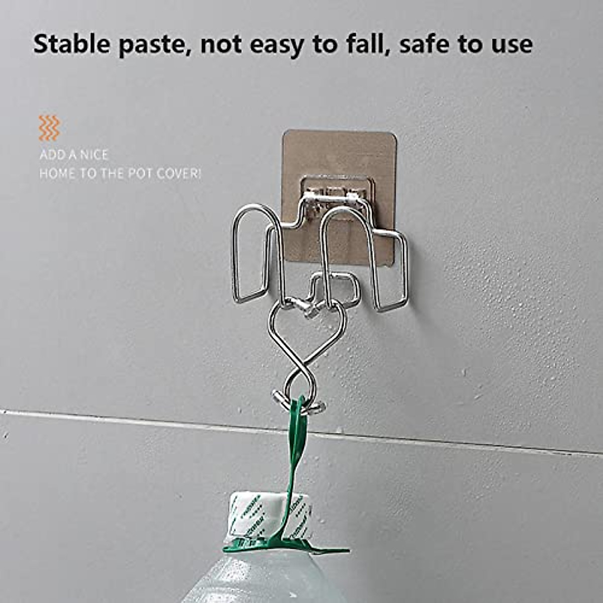 WNPXQNT 2 Pcs Wall Mounted Pot Lid Holder, Stainless Steel Cutting Board Holder, Pot Lid Rack Rest Stand, Lid Organizer Pot Hangers for Kitchen,Bathroom, Cabinets