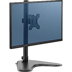 Fellowes 8049601 Professional Series Free-Standing Monitor Mount, Adjustable Computer Monitor Stand for Desk with Single Monitor Arm, 32 Inch Monitor Capacity