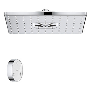 GROHE 26645000 Rainshower SmartConnect Showerhead with 2 Spray and Remote Control, Base Unit, Starlight Chrome