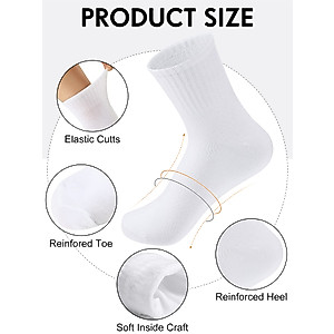 Tarpop 150 Pairs Men Quarter Ankle Socks Bulk Socks Athletic Moisture Wicking Socks Casual Sports Socks Pack (Black, White, Gray)