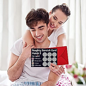 Valentines Day Gifts for Him Her, Valentines Day Cards Gifts for Boyfriend, Anniversary Wedding Birthday I Love You Gifts for Him Husband, Date Night Ideas, Funny Scratch Card, Valentines Cards