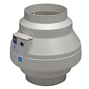 Fantech FR 110 Inline Centrifugal Duct Fan, Molded Housing, 4"