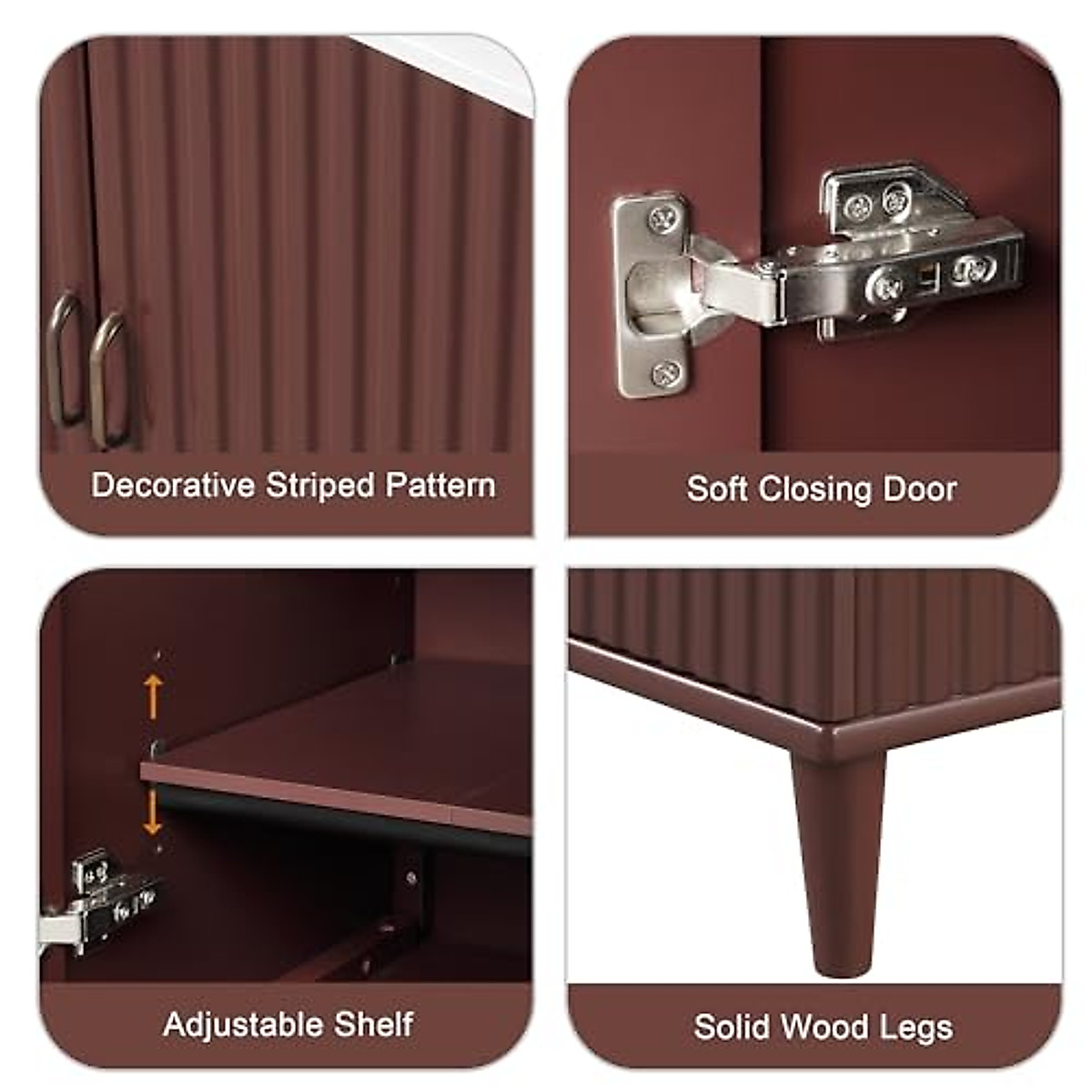 Tomkate 24 Inch Bathroom Vanities with Sink, Freestanding Bathroom Vanity with Ceramic Single Sink Combo, Modern Undermount Bathroom Sink Cabinet with Two Doors, Adjustable Shelves (Rosy)