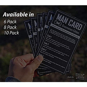 Wannabe Genius Groomsmen Gifts - The Man Card - Groomsmen Proposal or Groomsman Gifts for Wedding Day (6-Pack)