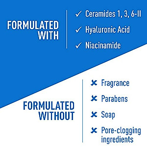 CeraVe Hydrating Cleanser Bar | Soap-Free Body and Facial Cleanser with 5% Cerave Moisturizing Cream | Fragrance-Free | 3-Pack, 4.5 Ounce Each