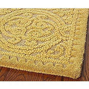 SAFAVIEH Cambridge Collection 2' x 3' Light Gold / Dark Gold CAM233A Handmade Moroccan Premium Wool Accent Rug