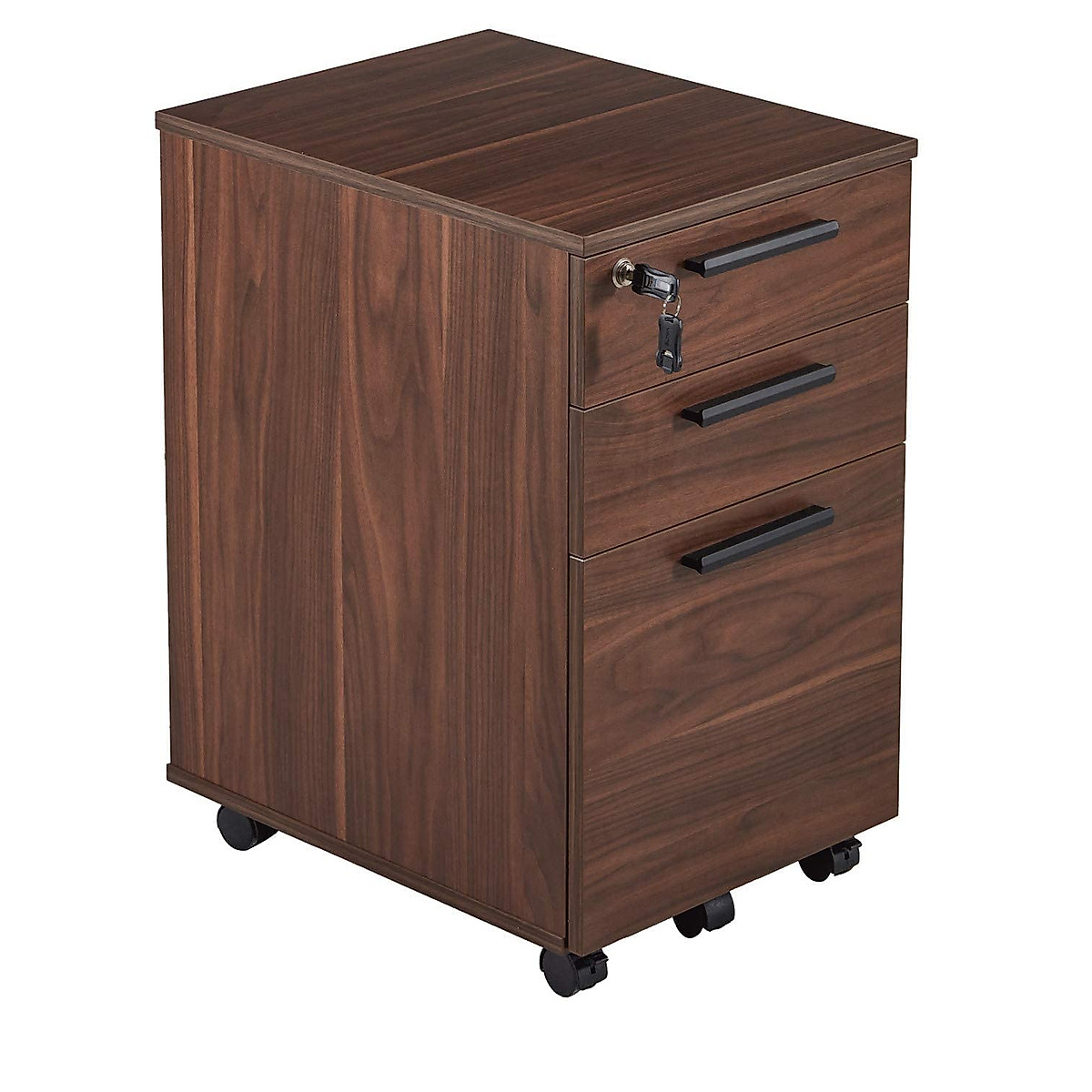 3-Drawer Office Filing Storage Cabinet, Under Desk Vertical Filing Cabinet, Lock Drawers