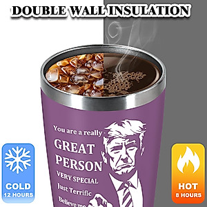 Birthday Gifts for Men Women, Thank You Appreciation Gifts, Sometimes You Forget You Are Awesome Gifts, Inspirational Birthday Gifts for Best Friends, Coworker, Boss, 20 Oz Tumbler, Purple