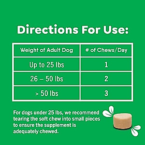 GREENIES Supplements Calming Chews for Dogs Chicken Flavor, 40 Count Soft Chews Dog Calming Supplements, 7.3 oz. Container