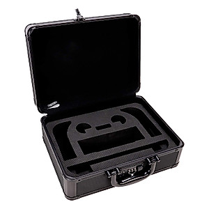 Vaultz Locking Nintendo Switch Case, Carrying Case Organizes Accessories and Protects, Combination Lock, 12.5"L x 5"H x 9.5"W, Tactical Black (VZ01112)