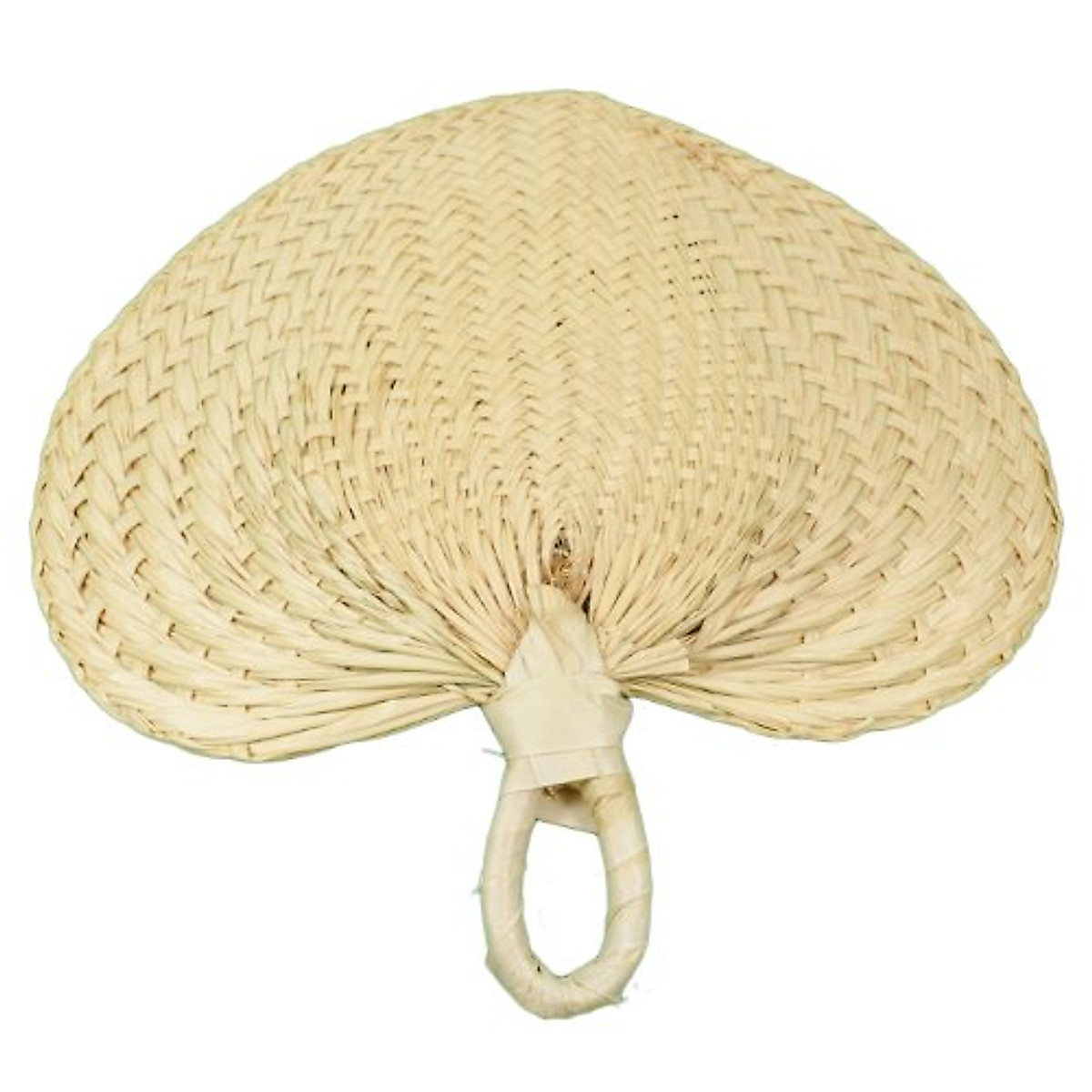 Fun Express Natural Straw and Raffia-Brown | Pack of 12 Hand Fan, 12 Pieces