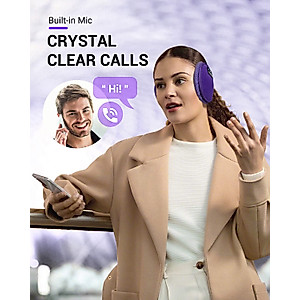 LC-dolida Bluetooth Earmuff Headphones Music Ear Muffs Winter Ear Warmers for Men Ear Muffs for Women Kids Ear Covers,Built-in HD Speakers Wireless Earmuffs for Winter Gifts Skating Skiing