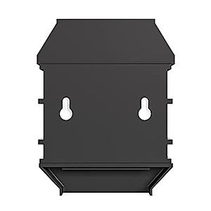 Flash Furniture DN-SL108-6-BK-GG 6 Pack Wall Mount LED Weather Resistant Decorative Powered Deck and Fencing Solar Lights, Black