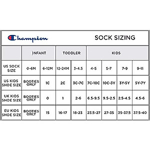 Champion unisex child Kids' Multipacks Socks, Crew C - Blue, 9 11 US