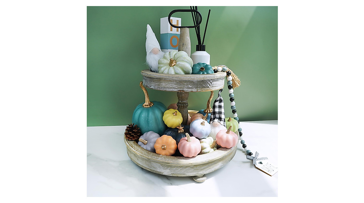 Rustic Harvest Artificial Pumpkins - 18 Pcs Set