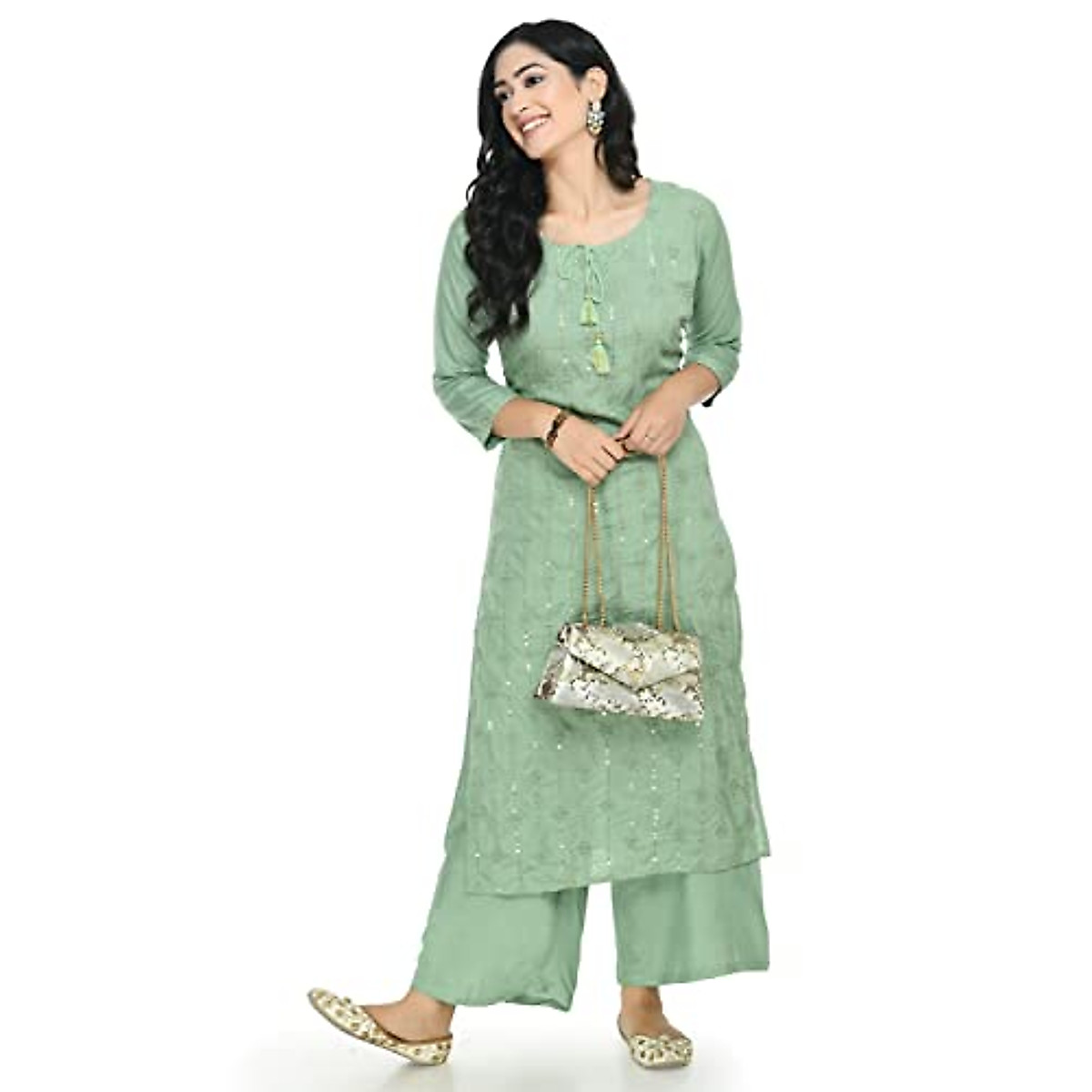 AnjuShree Choice Women Indian Top Cotton Kurti Palazzo pant for women Tunic top