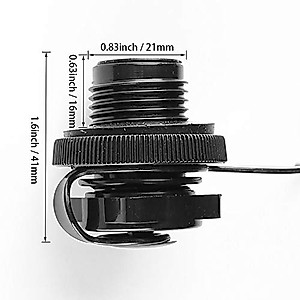 HEYTUR Inflatable Air Valve Replacement Screw Air Valve for Inflatable Rubber Dinghy Raft Pool Boat Fishing Boats 2 Pack