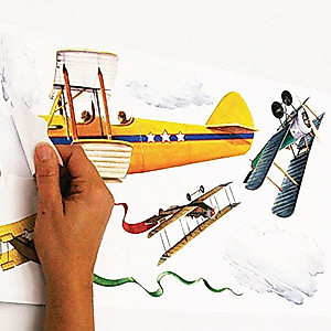 RoomMates RMK1197SCS Vintage Planes Peel and Stick Wall Decals