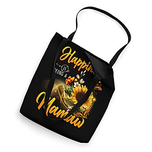 Womens Happiness is Being a Mamaw Sunflowers Butterflies Tote Bag