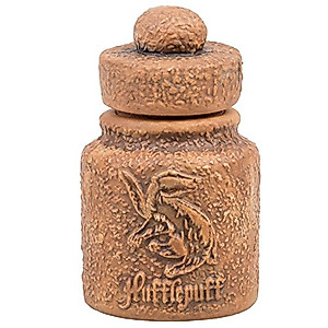 Seven20 Harry Potter Ceramic Spice Jars with Hogwarts Houses, set of 4 - Store Potion Ingredients, Herbs, Spices and More - with Gryffindor, Hufflepuff, Slytherin and Ravenclaw Symbols - 1.45 oz each