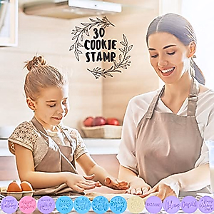 Crethinkaty 2 Pieces Happy Birthday Fondant Embosser 3D Design Cookie Stamp for Baking Cookies,Decorating Cake/Sugar Paste/Cupcake