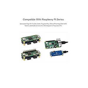 waveshare USB HUB HAT B Expansion Board for Raspberry Pi 4 B/3 B+/3 A+/2 B/Zero/Zero 2 W/W/WH,PC,4 USB Ports Compatible with USB2.0/1.1