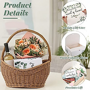 32 Pieces Bridesmaid Proposal Box Set Proposal Box Will You Be My Bridesmaid Cards with Envelopes Satin Scrunchie Bridesmaid Gift Box for Bridal Shower Wedding Bachelor Party (Greenery Style)
