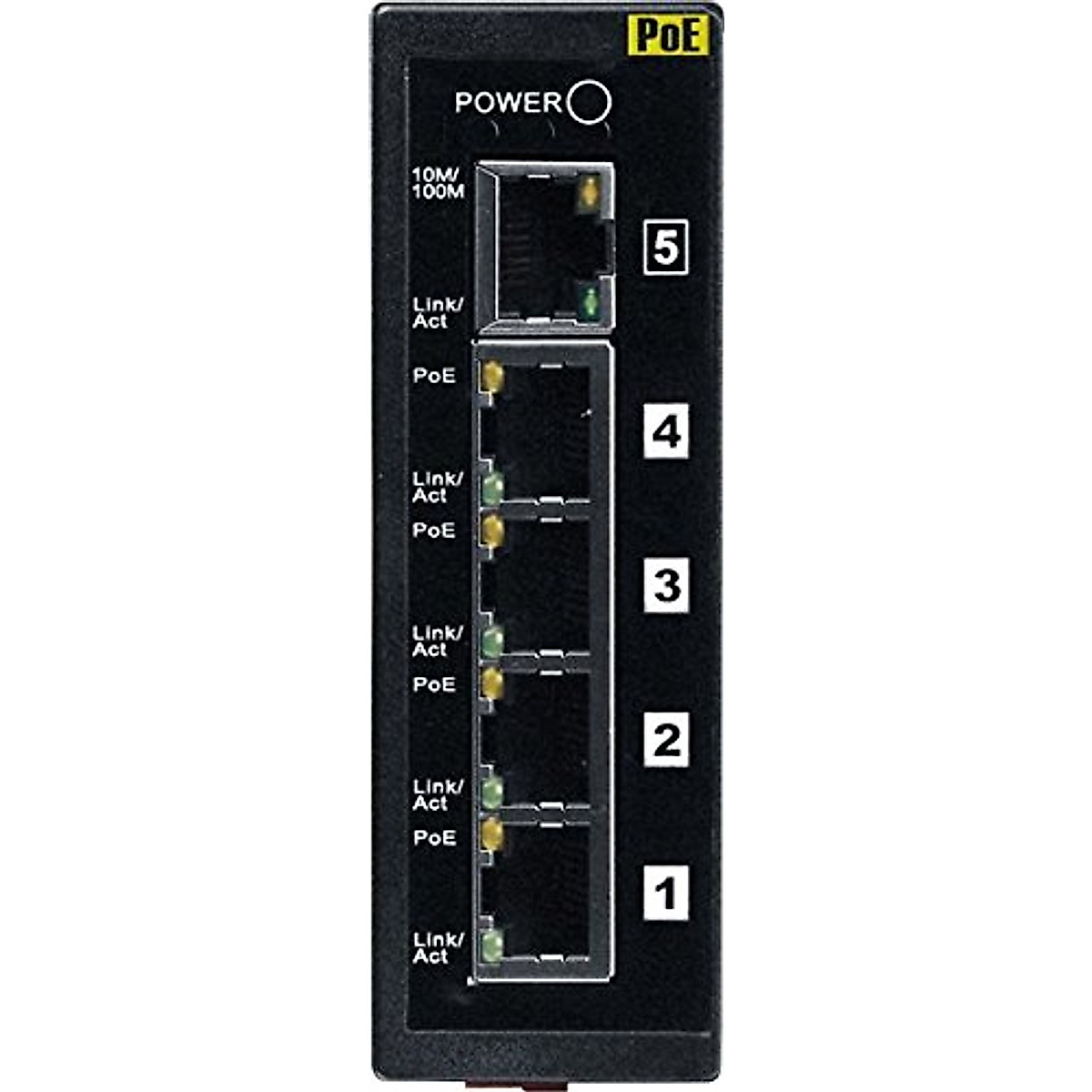 ICP DAS NS-205PSE Industrial Unmanaged 5-Port 10/100 Power Over Ethernet (PoE) Switch