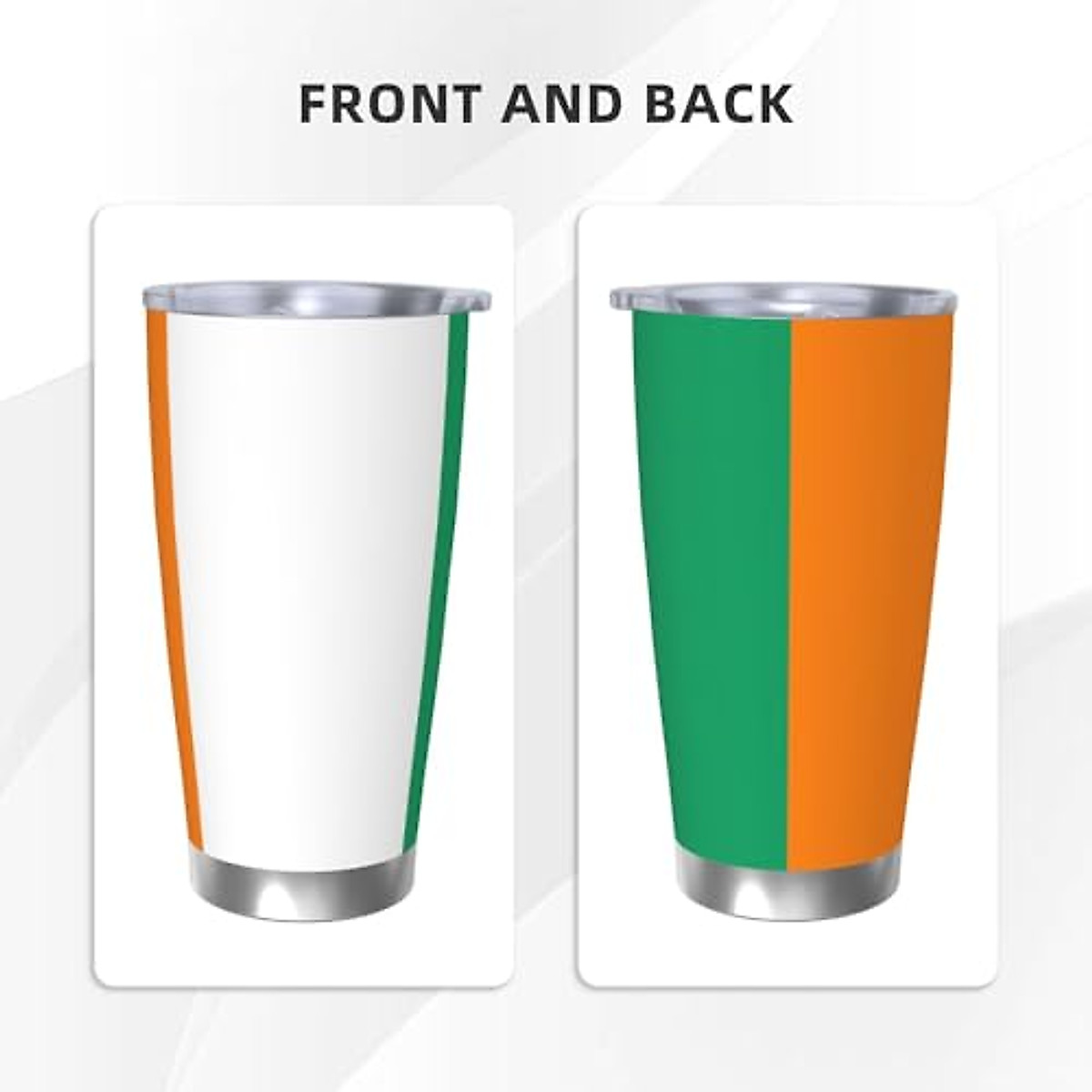 WXZYFP Car cup (single silver rim), can use a straw or drink directly, easy to use.Flag of Cote d'Ivoire