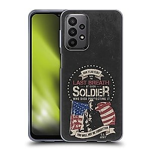 Head Case Designs Officially Licensed U.S. Army® Memorial Day Soldier Pride and Honor Soft Gel Case Compatible with Samsung Galaxy A23 / 5G (2022)