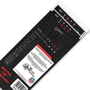 Bass Guitar Fretboard Note Map Decals/Stickers 2-Pack for Learning and Practicing Notes on Bass Guitar