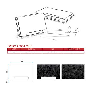 Padike Business Card Holder, Business Card Case Professional PU Leather & Stainless Steel Multi Card Case,Business Card Holder Wallet Credit Card ID Case/Holder for Men & Women. (V-Purple)…