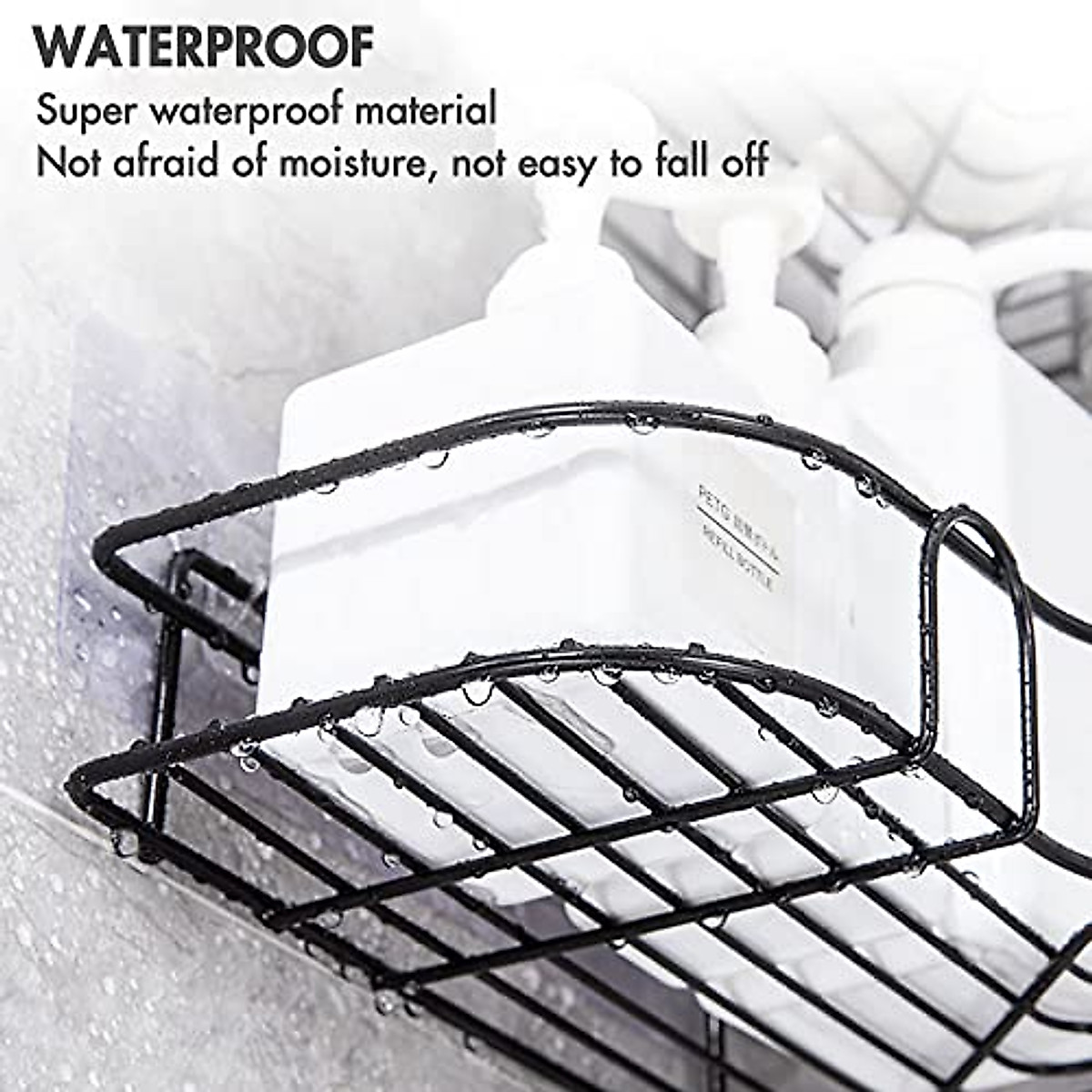 ‘Felibeaco 4 Pcs Adhesive Hooks Sticker/Wall Hooks for Corner Banthroom Shower Caddy Shelf -4 Pack