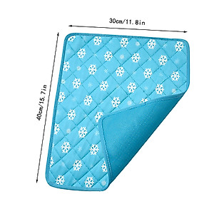 TGone Dog Cooling Mat Ice Silk Summer Pet Self Cooling Mats Washable Portable Keep Cool Pad for Dogs Cats Pets Cooling Gel Mat for Dogs (Blue, L)