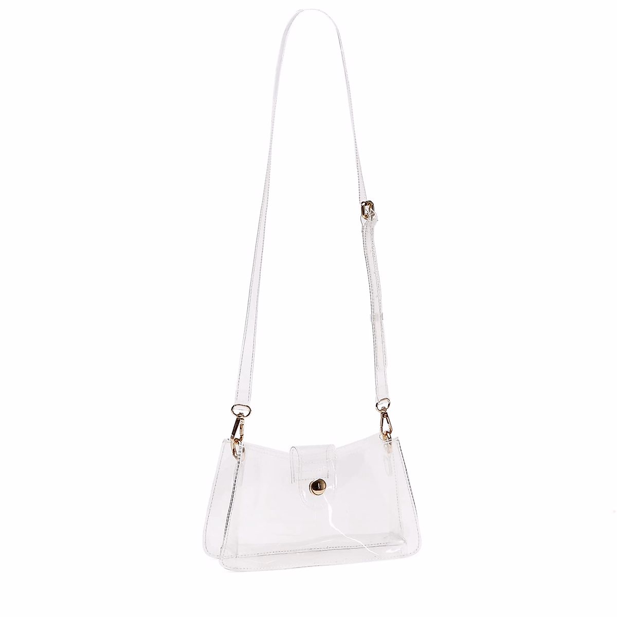 LAM GALLERY Women's PVC Clear Purse See Through Designs Chain Handbag for Working Sports Stadium Approved Clear Bag- Resin Chain
