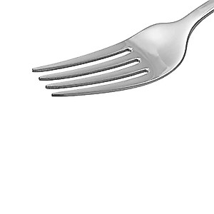 Amazon Basics Stainless Steel Dinner Forks with Scalloped Edge, Pack of 12, Silver